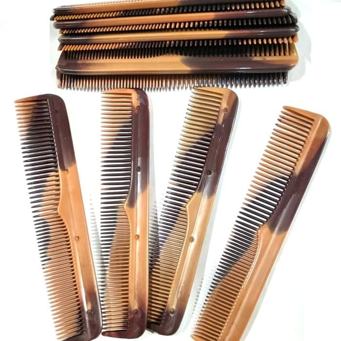 12pcs Mens pocket brown hair brush plastic hair comb suklay SHP ...