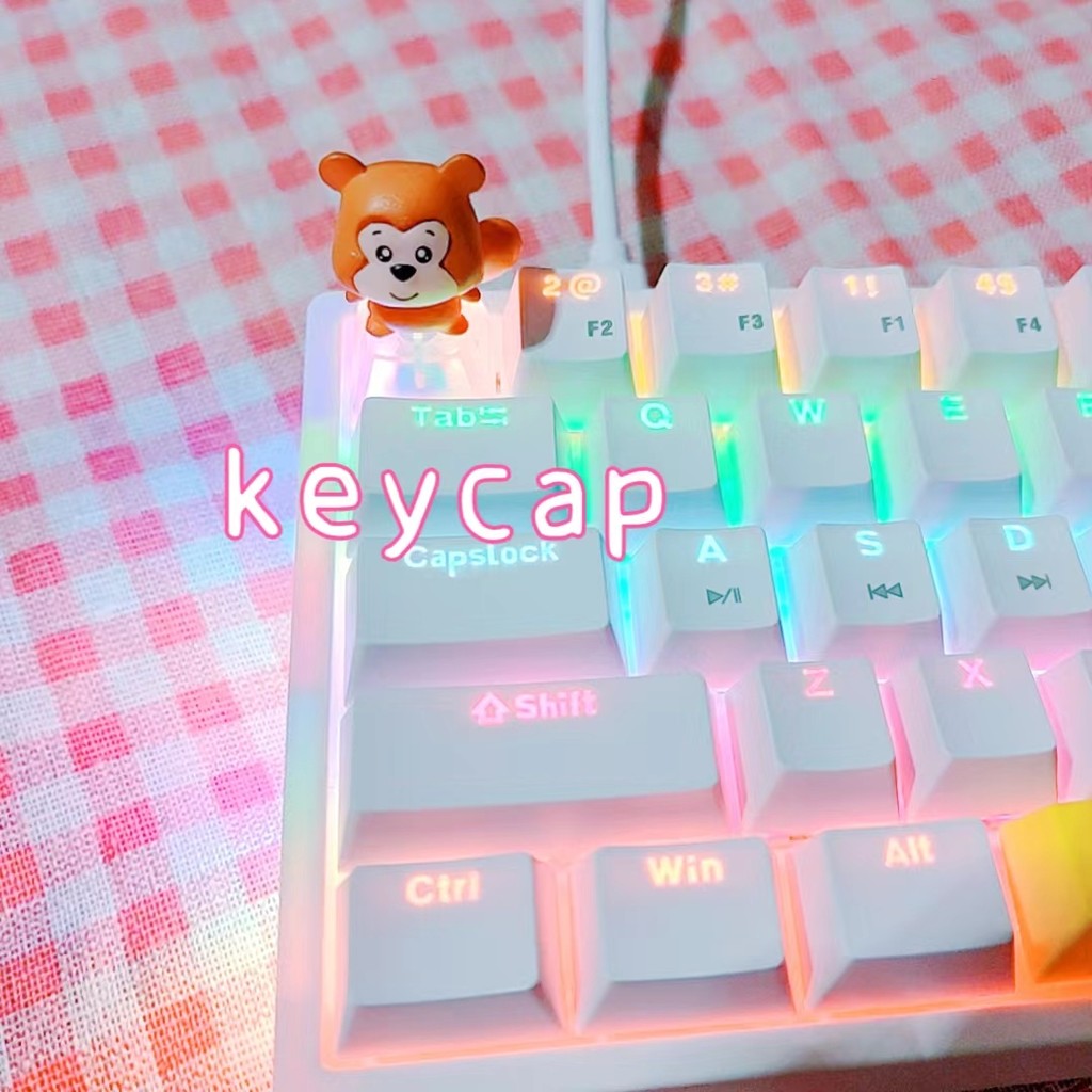 Cute Keycap Squirrel Cute Translucent for Mechanical Keyboard Handmade ...