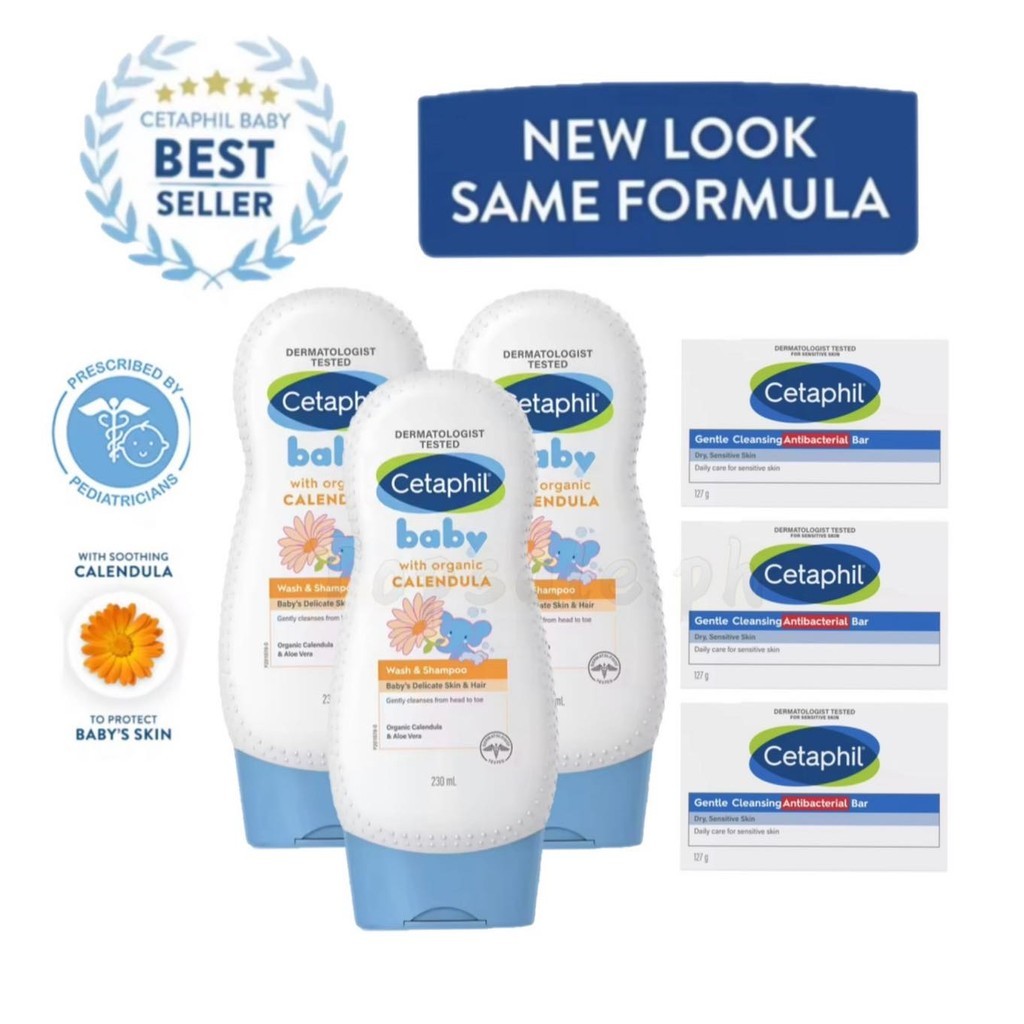 (6 in 1) NEW Cetaphil Calendula Baby Wash Shampoo 230ml(3PCS)+NEW ...