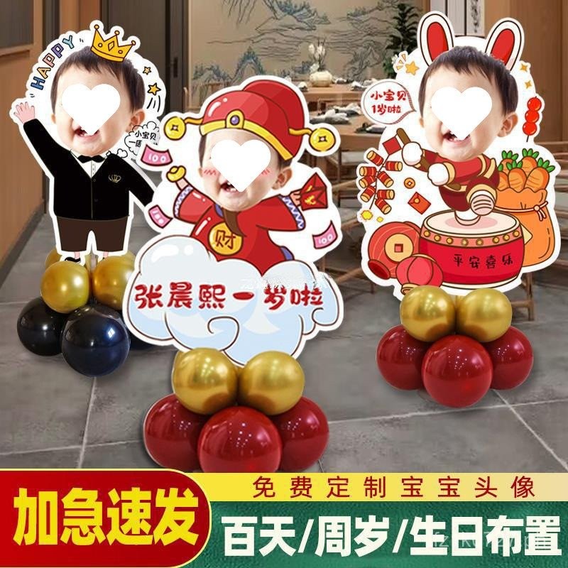 Photo Standee Birthday Welcome Sign Avatar Hundred Days First Birthday ...