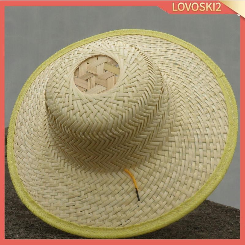 [Lovoski2] Bamboo Braided Hat Sunhat Paddy Hat Chinese Farmer Hat for ...