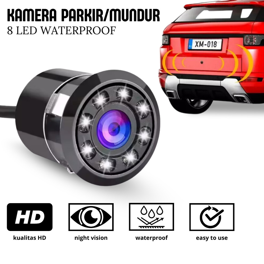 Reese Car Parking Reversing Camera Rear View Camera 8 LED Waterproof ...