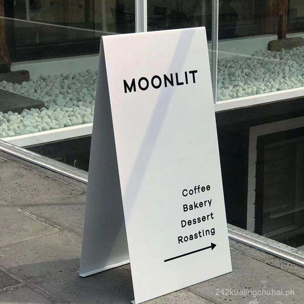 Floor Vertical ins Indication Standee Coffee Tea Shop Door Display Card ...