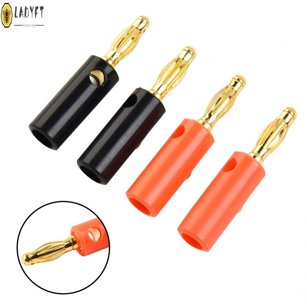 Easy to Use 4mm Banana Plug for Gold Audio Speaker Wire Cables (4pcs ...