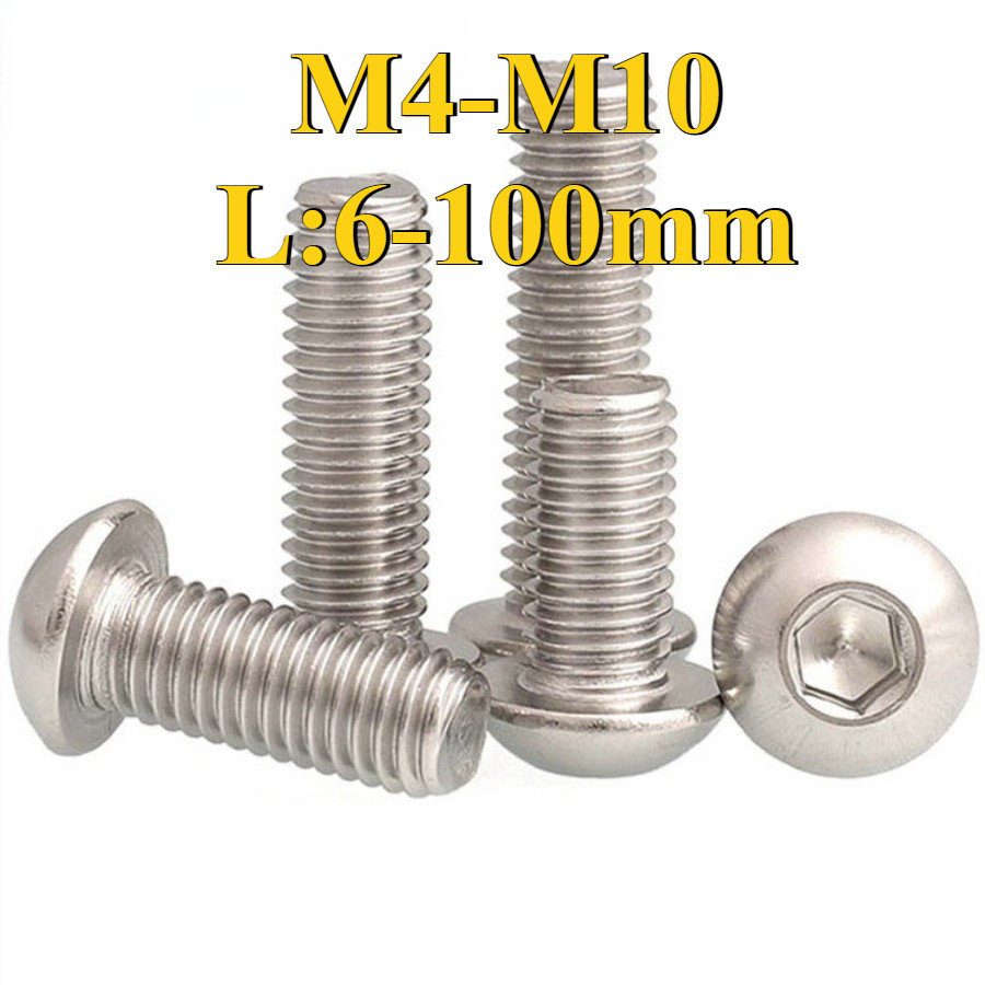 Allen Button / Socket Button / Stainless Allen Roundhead Head Screw ...