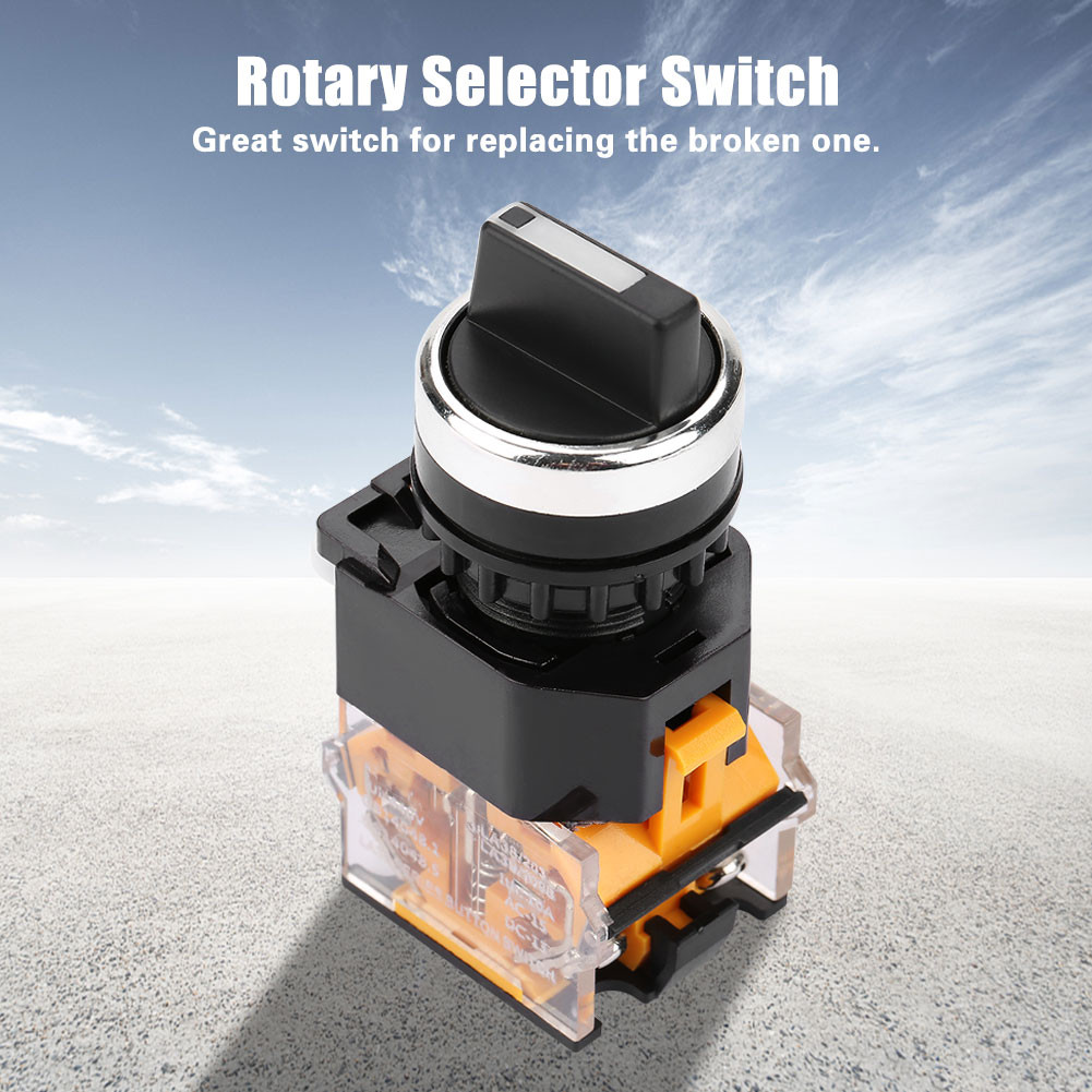 3 Position 2NO Self Locking Maintained Select Selector Switch LA38-20X3 ...