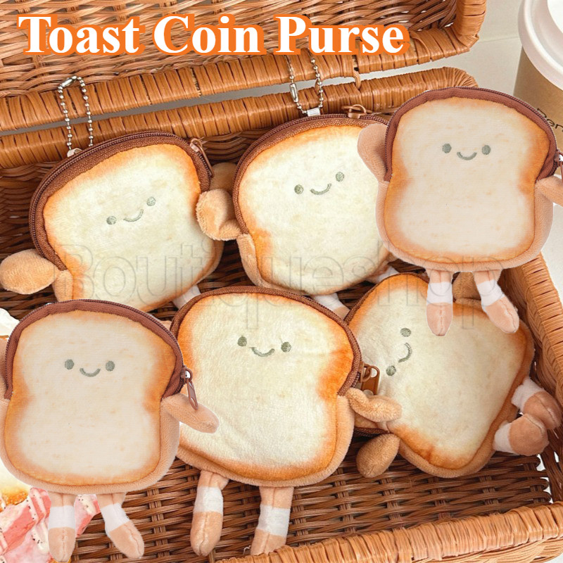 [ Featured ] Toast Coin Purse - Cute Cosmetics Wallet - Cartoon Storage ...