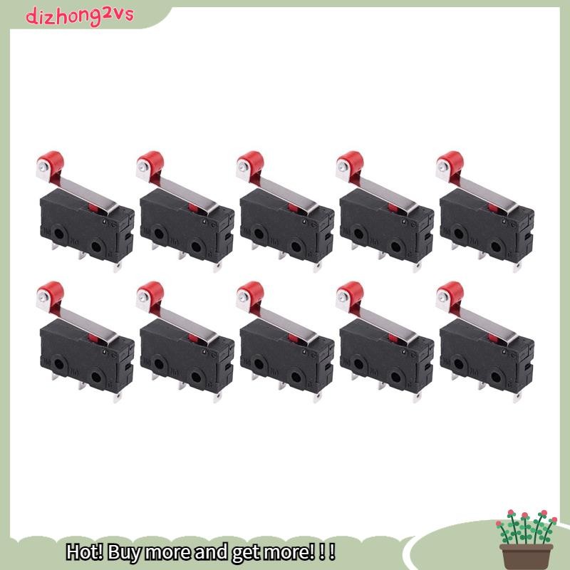[dizhong2vs]10Pcs Micro-Roller Lever Arm Open Close Limit Switch Kw12-3 Pcb Microswitch | Shopee ...