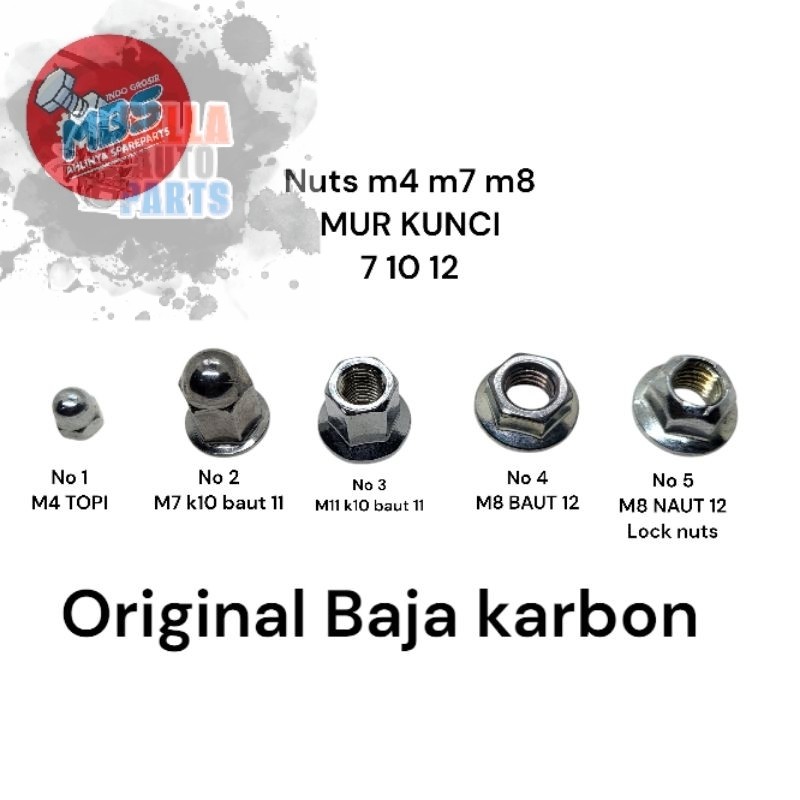 Wholesale Nuts mur HAT M4 M7 M8 turn lock nut flange key 7 11 10 12 ...