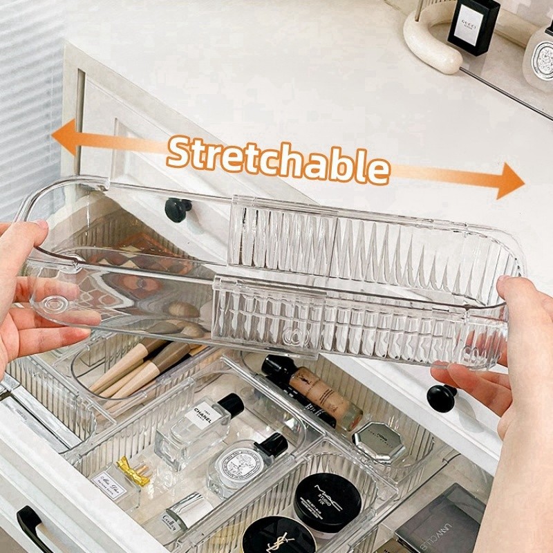 Scalable transparent drawer partition storage box desktop storage ...