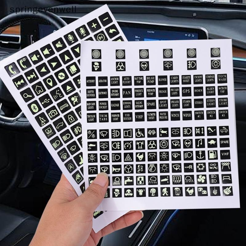 SEW Luminous Rocker Switch Label PVC Car Sticker Truck Instrument ...