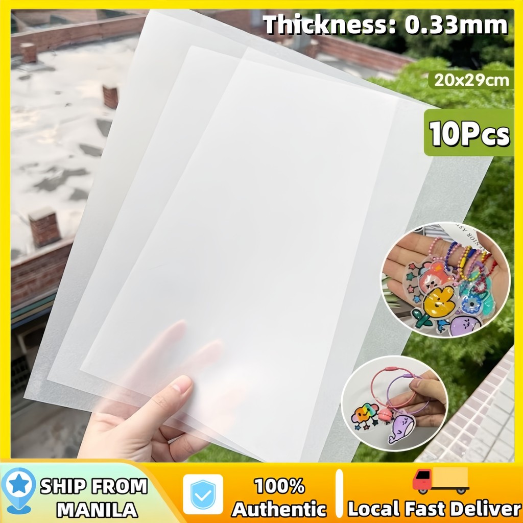 10 Sheets Shrink Film Sheets Shrinkable Paper/Translucent Shrink Sheets ...