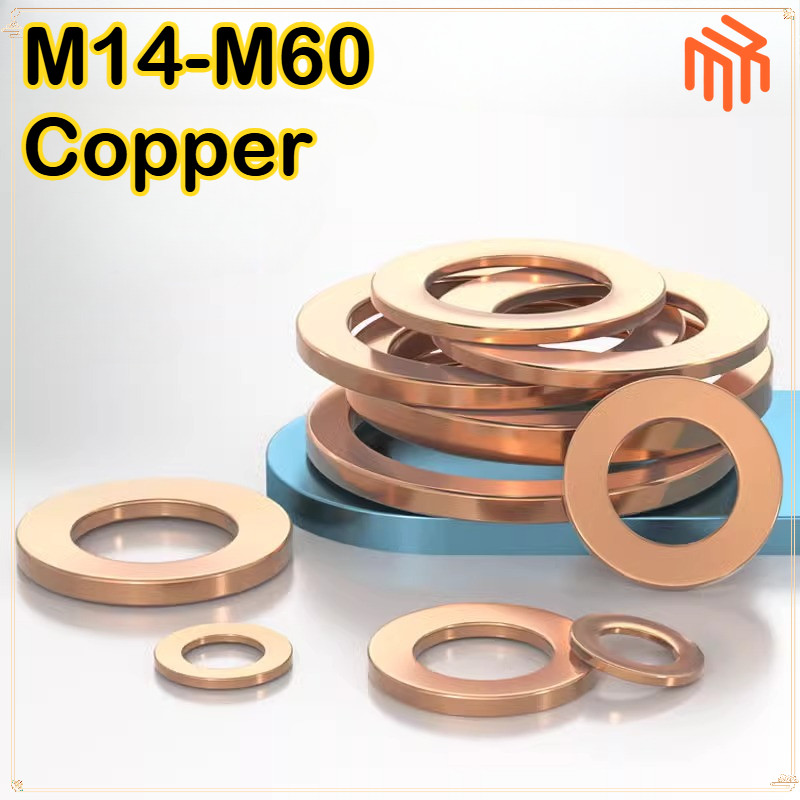 [MX1] Flat Washer Extra Large Copper Sealing Ring M14~M60 Copper Gasket ...