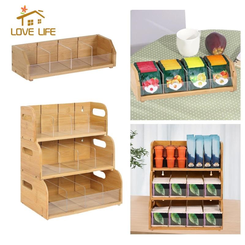 [Whfashion] Organizer Tea Holder Lightweight Practical Multipurpose Tea ...