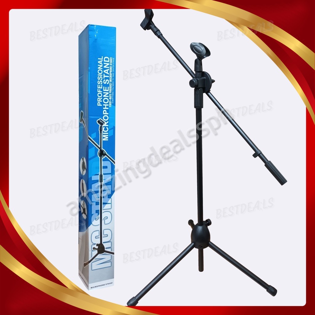 Professional Microphone Stand / Adjustable Collapsible Tripod Stand ...