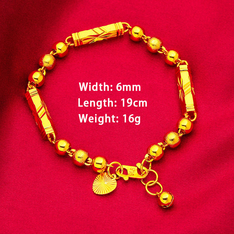 24K Saudi Gold Bracelet | Original Hexagon Bead S Buckle Alahas ...
