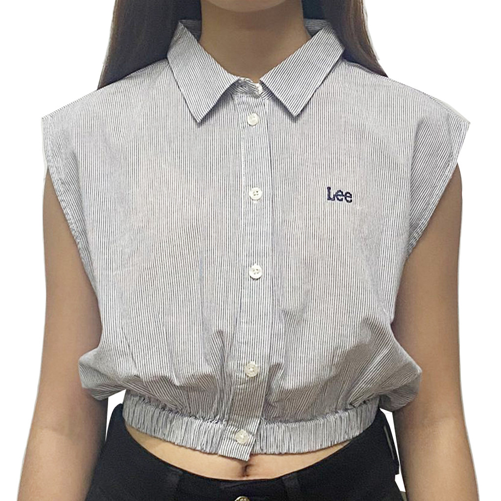 Lee Cropped Sleeveless Polo for Women in Gray | Shopee Philippines