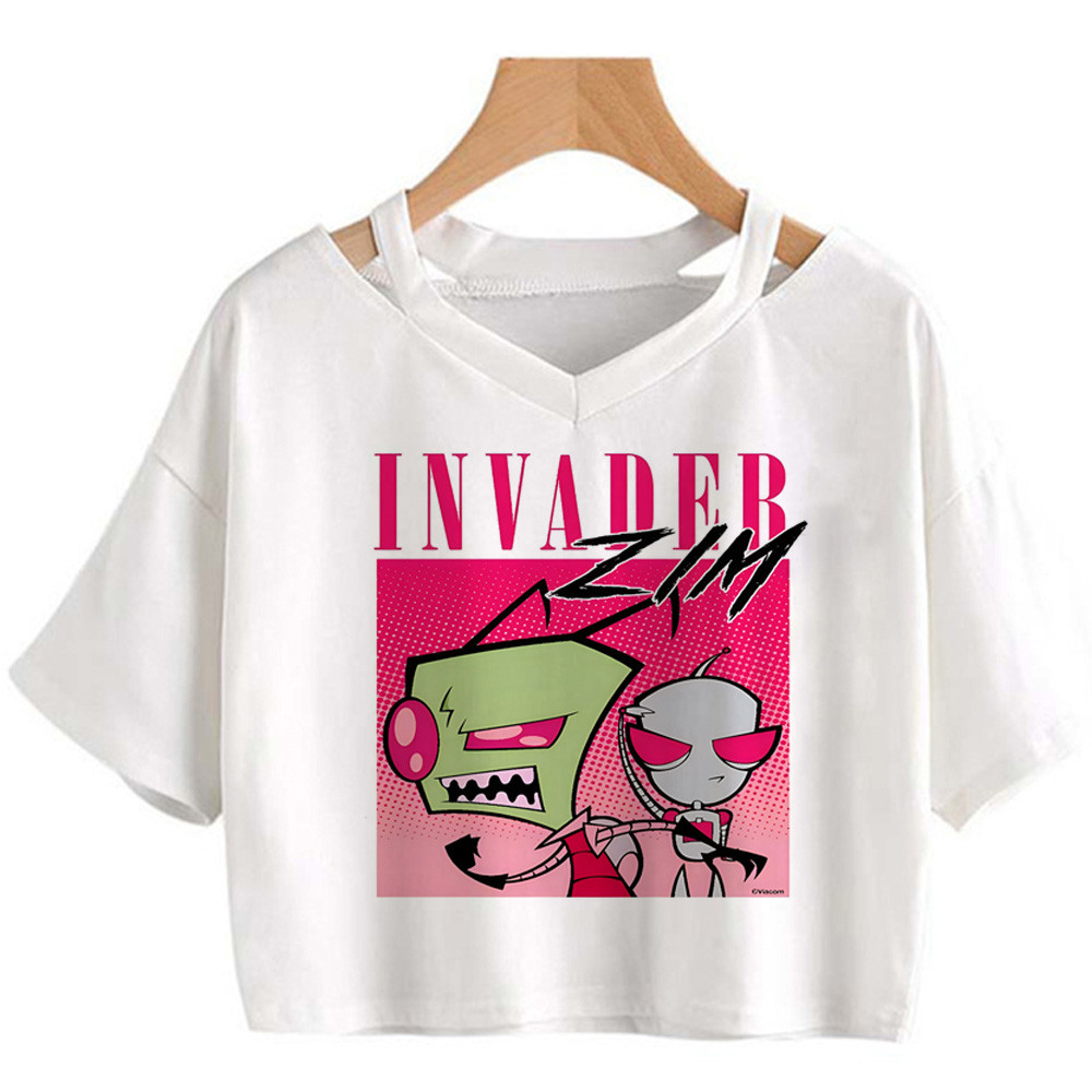 Invader Zim top women funny comic graphic tshirt girl anime clothing ...