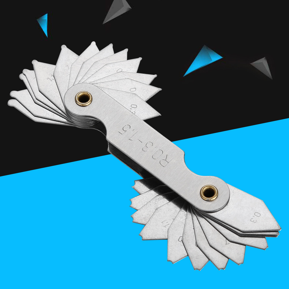 Stainless Steel Radius Fillet Gauge sturdy Concave Convex Measuring ...