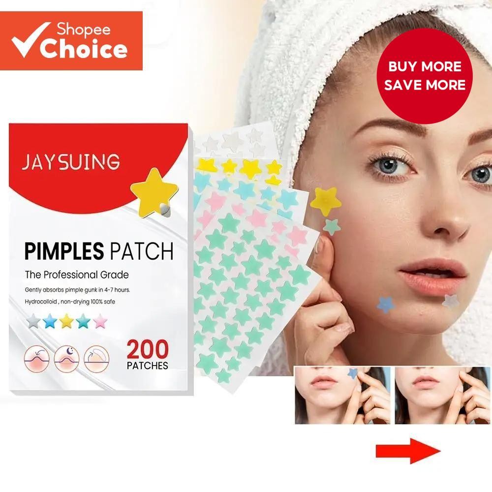 200Pcs Hydrocolloid Acne Patches With Witch Hazel & Hyaluronic Acid ...