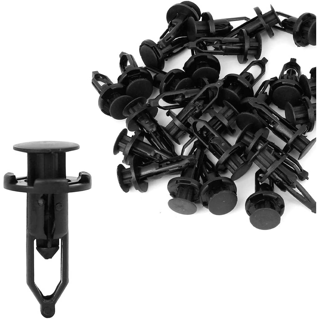Push-type Clamp Plastic Fixed Clip Fasteners 9mm Car Bumper Rear Cover ...
