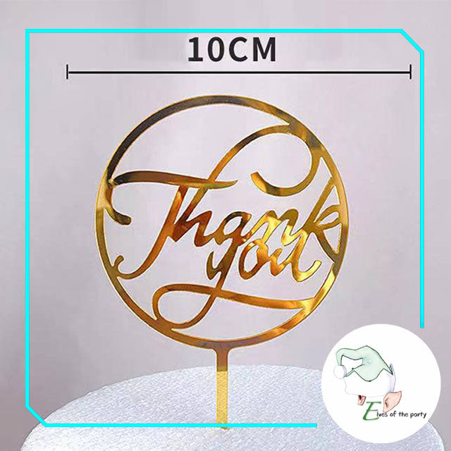 Acrylic Cake Topper : Thank You | Shopee Philippines