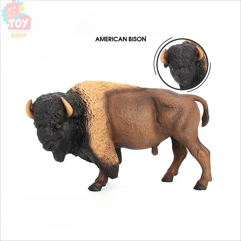 Children's Educational Toys Solid Large Realistic American Bison Yak ...