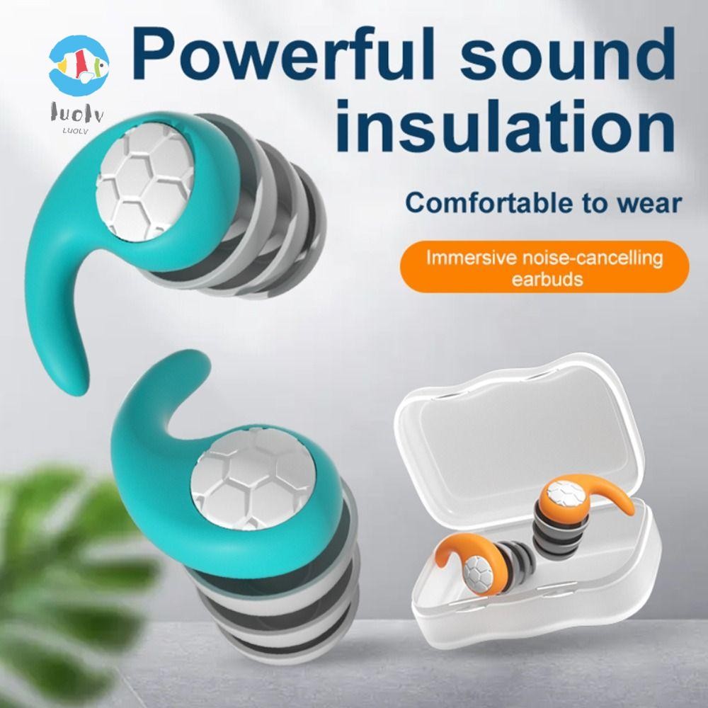 LUOLUVO Soft Silicone Earplugs, Reusable Comfortable Fit Earplugs Noise ...