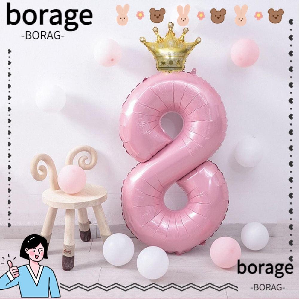 BORAGE Birthday Number Ballons, Princess Birthday Girls Jumbo Number ...