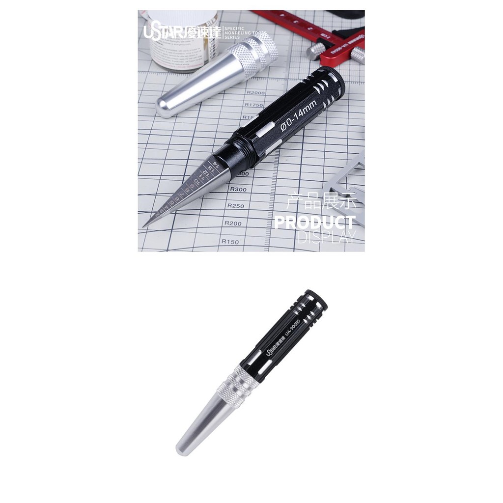 Ustar Metal Reamer UA-90080 Hand Model Hole Expander 0-14mm with Scale ...