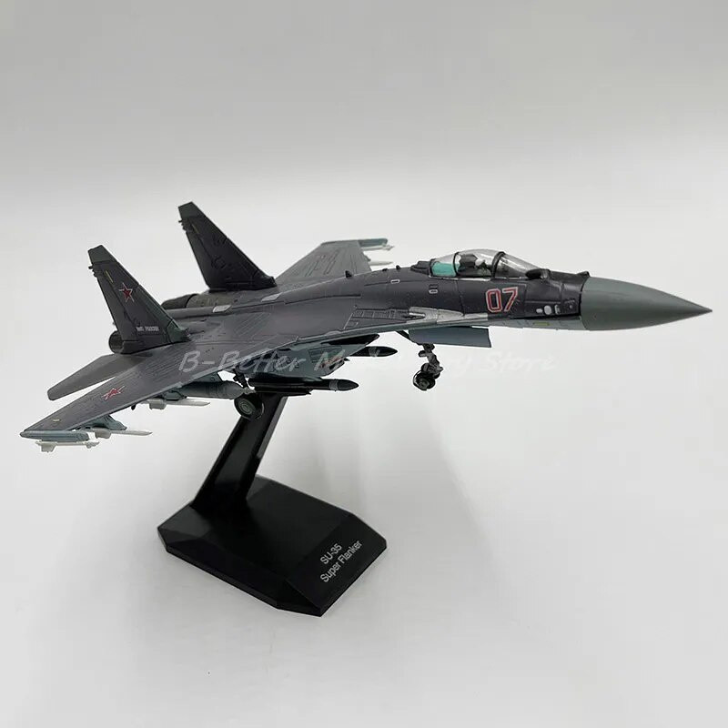 1:100 Diecast Military Model Toy SU-35 Super Flanker Jet Fighter ...