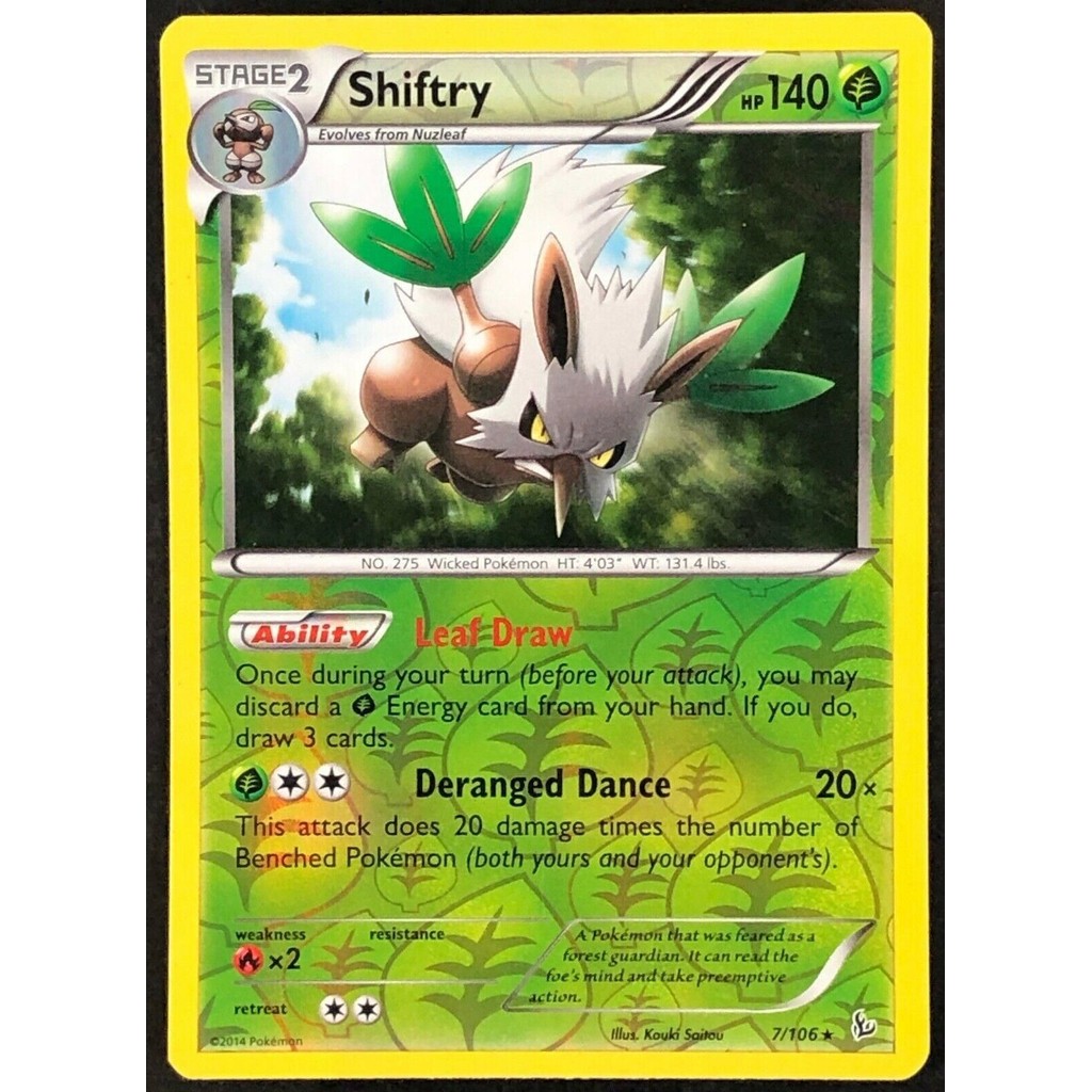 Pokemon Shiftry [Reverse Holo] 7 Pokemon Flashfire | Shopee Philippines
