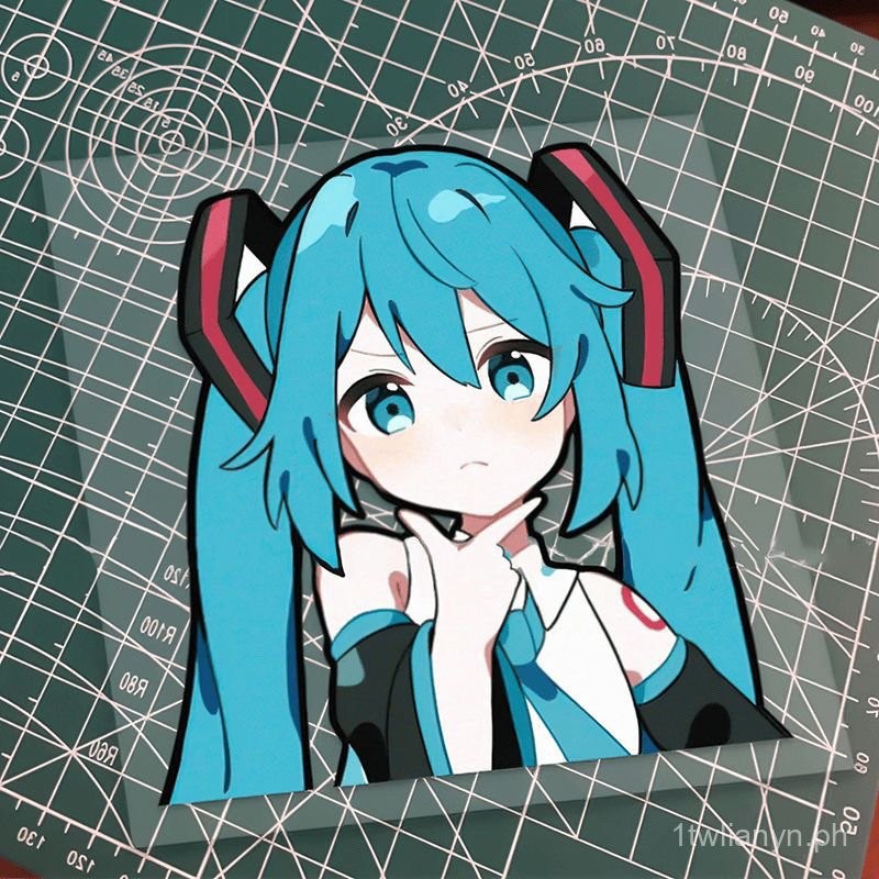 Hatsune Future MIKU 2D Anime Cartoon Car Stickers Personalized ...