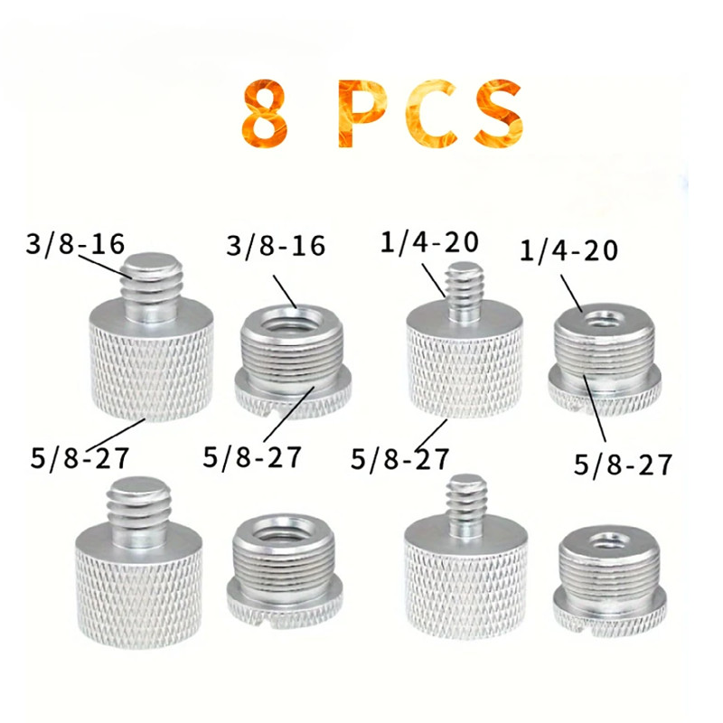 New Microphone Stand Mic Boom Arm Set,Mic Thread Adapters-5/8 Female to ...