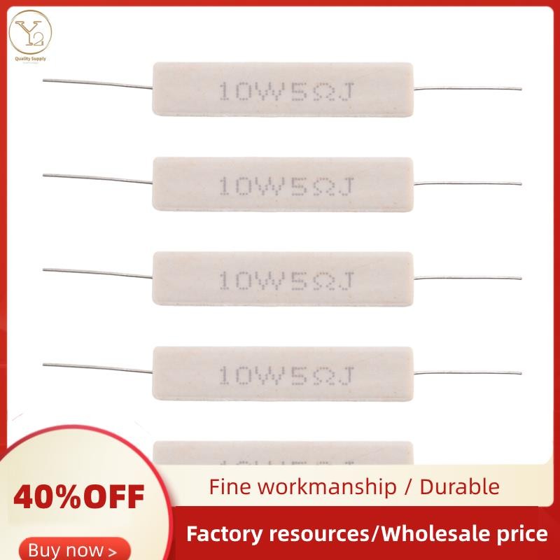5pcs Wirewound Ceramic Cement Resistor 5 Ohm 10W Watt 5% | Shopee ...