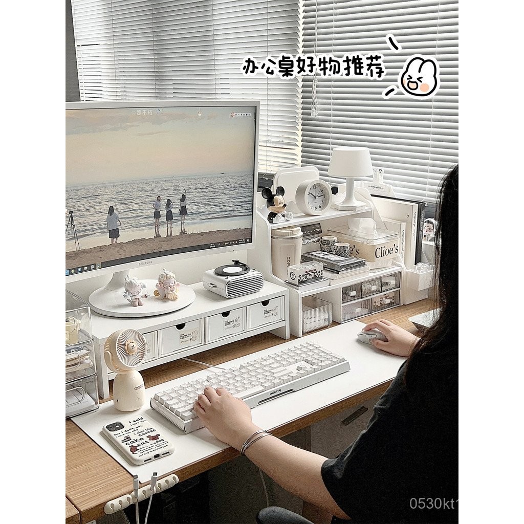 Desk Desktop Essentials for Girls Storage Box Organizer Computer ...