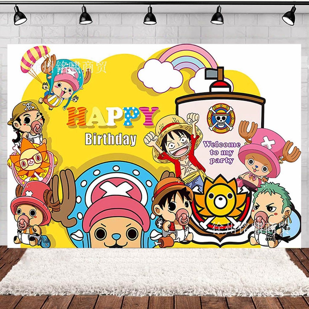 ST2 Cartoon anime ONE PIECE Theme decoration birthday Party Photo ...