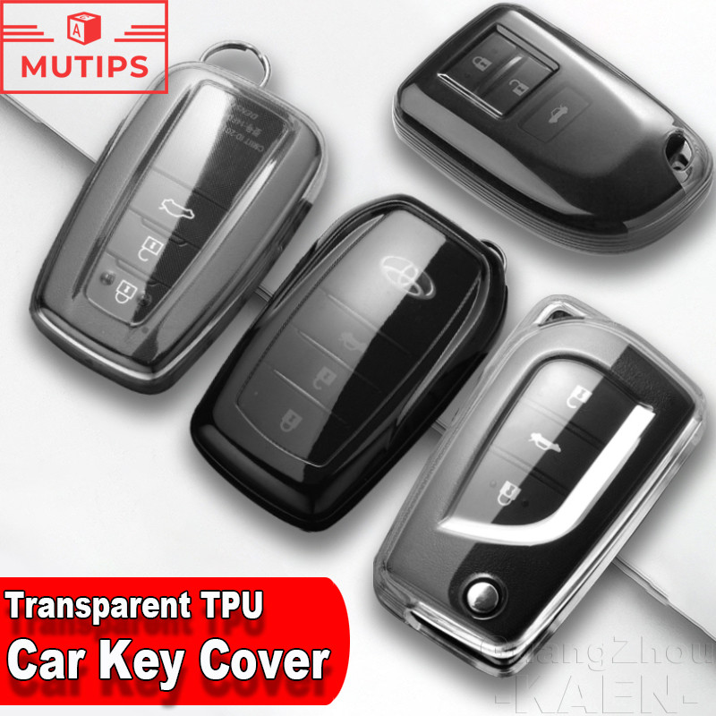 Toyota Transparent TPU Car Key Case Cover Remote Keychain Shell ...