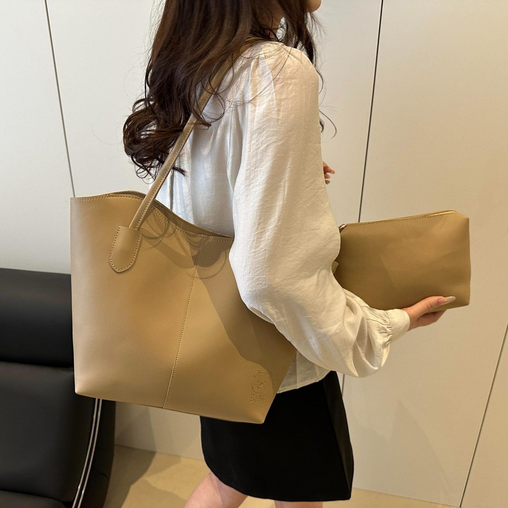 SY #S8022 Quality Leather 2in1 Women Tote Bag Office Shoulder ...