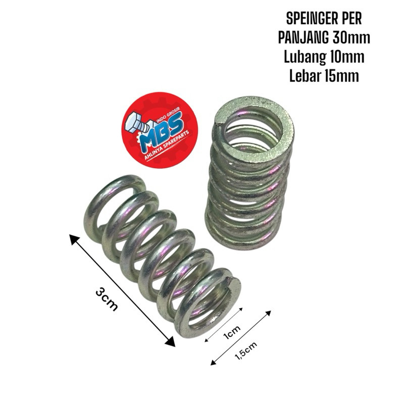 MESIN ORIGINAL SPRING SPEINGER LENGTH 3cm HOLE 10MM WIDTH 1.5mm ENGINE ...