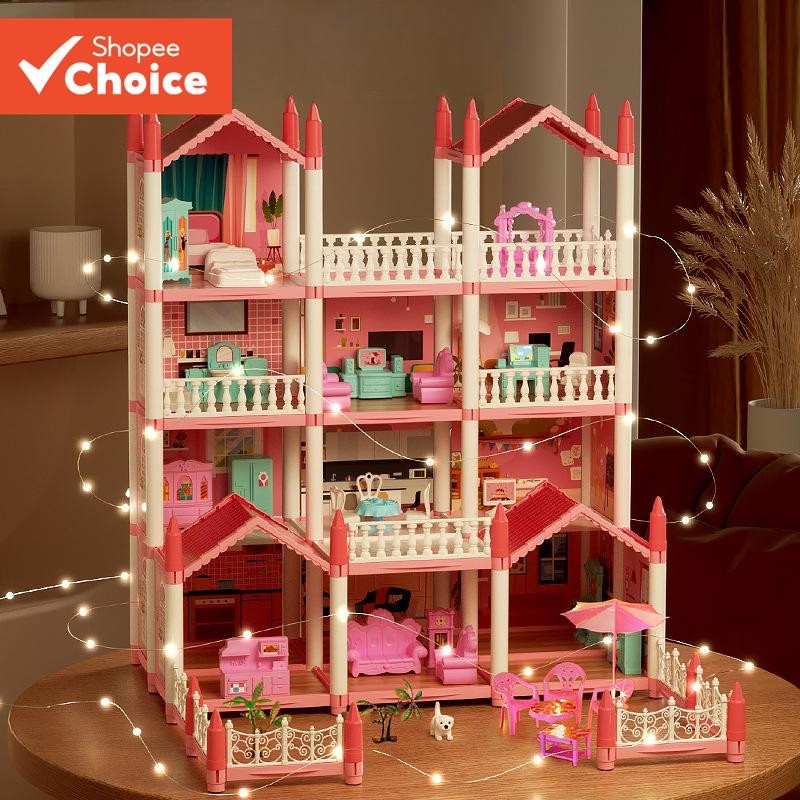 DIY Princess Castle Villa Toy Set for Children - Min i Room Furniture ...