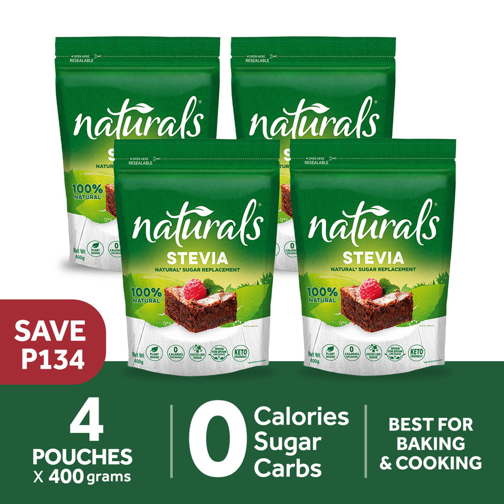 Naturals Stevia Zero Calorie Sweetener 400g - 4 Packs (Natural Stevia ...