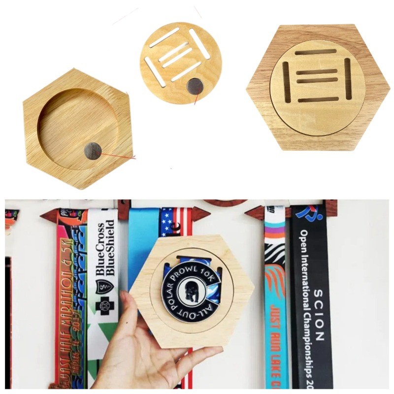 Delicate Medal Display Hanger Racks Hexagon Honeycomb Commemorative ...