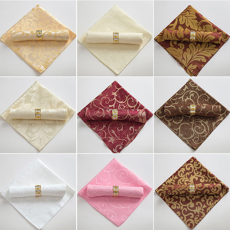 High-End Lay Square Table Napkin Dinner Cloth Solid Color Wedding ...