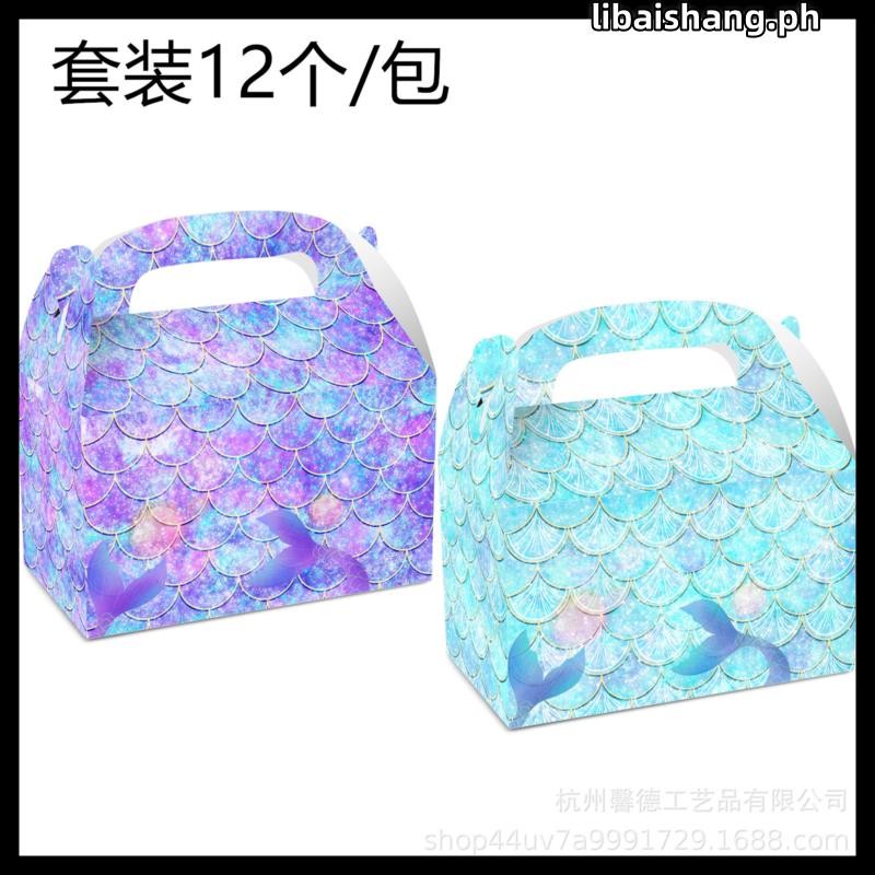 12PCS Mermaid Theme Loot Box Candy Box Loot Bags Under The Sea Little ...