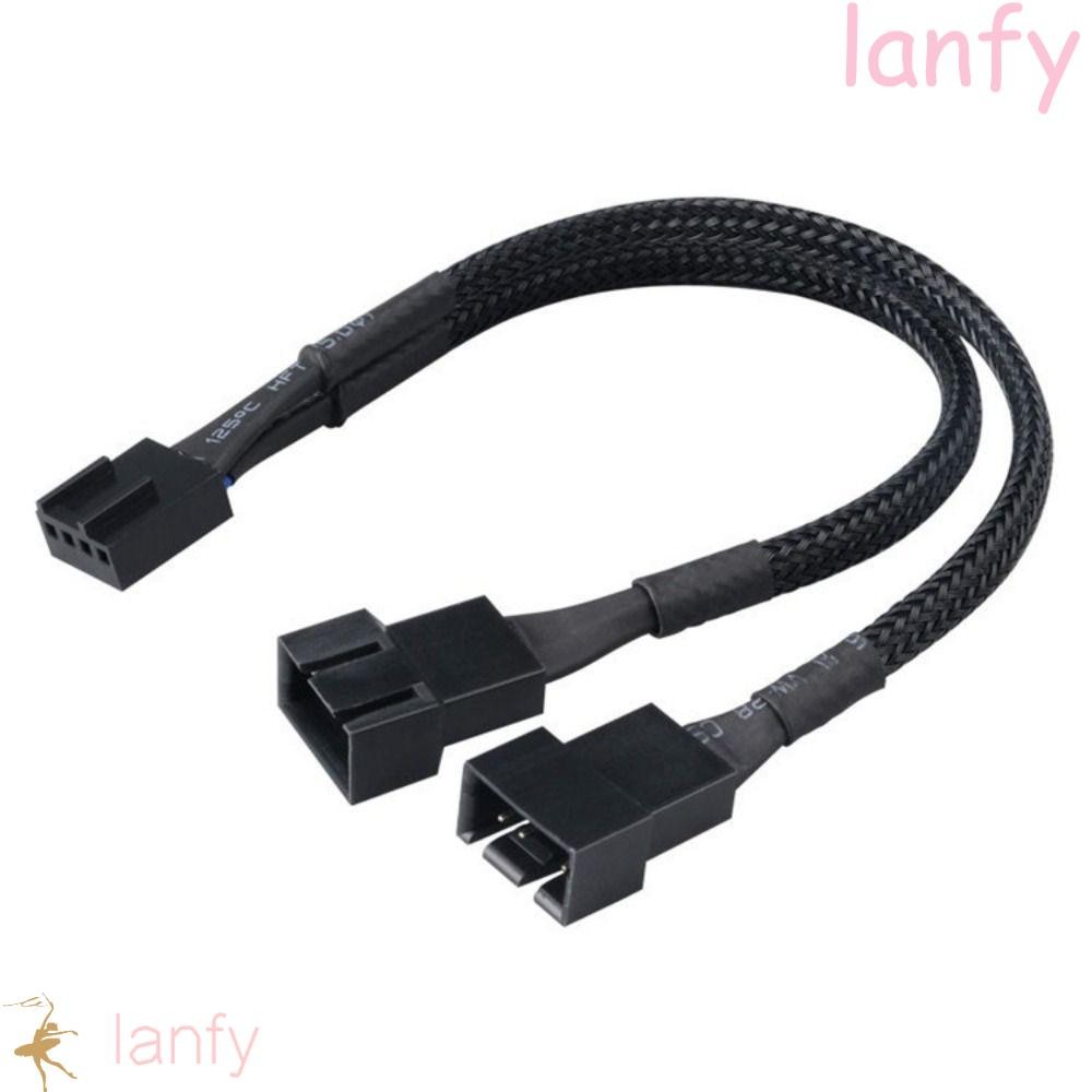 LANFY 4 Pin Pwm Fan Cable, Male To Female Black Sleeved Temperature ...