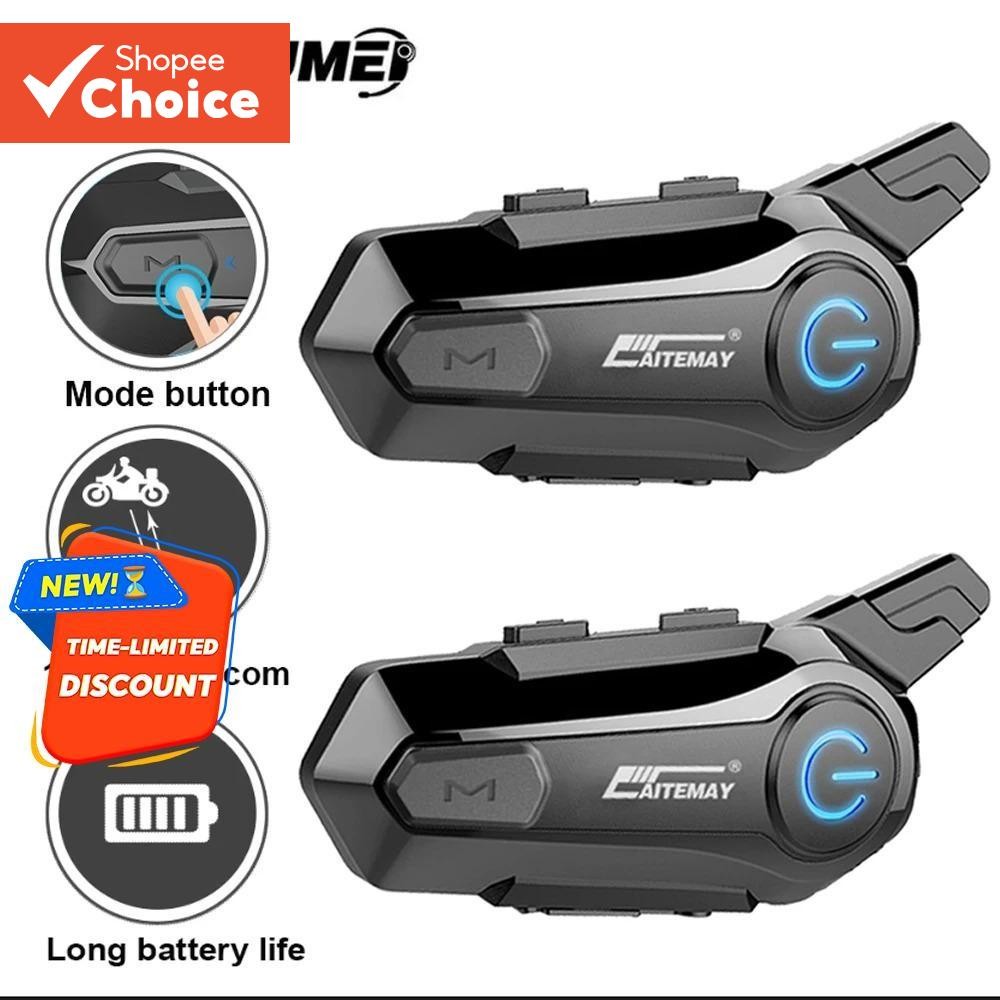 Bluetooth 5.0 Motor Helmet Intercom 1000m Wireless Headset Hands-Free ...