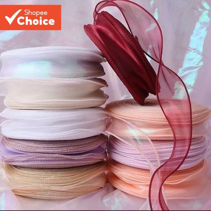 50-Yard Rainbow Fish Tail Chiffon Ribbon Flower Bouquet Packaging ...