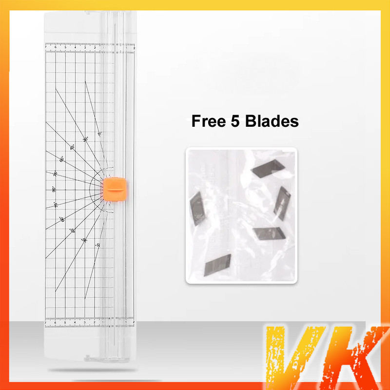 VK White Portable Paper Trimmer Plastic Paper Cutter A4 Office Cutting ...