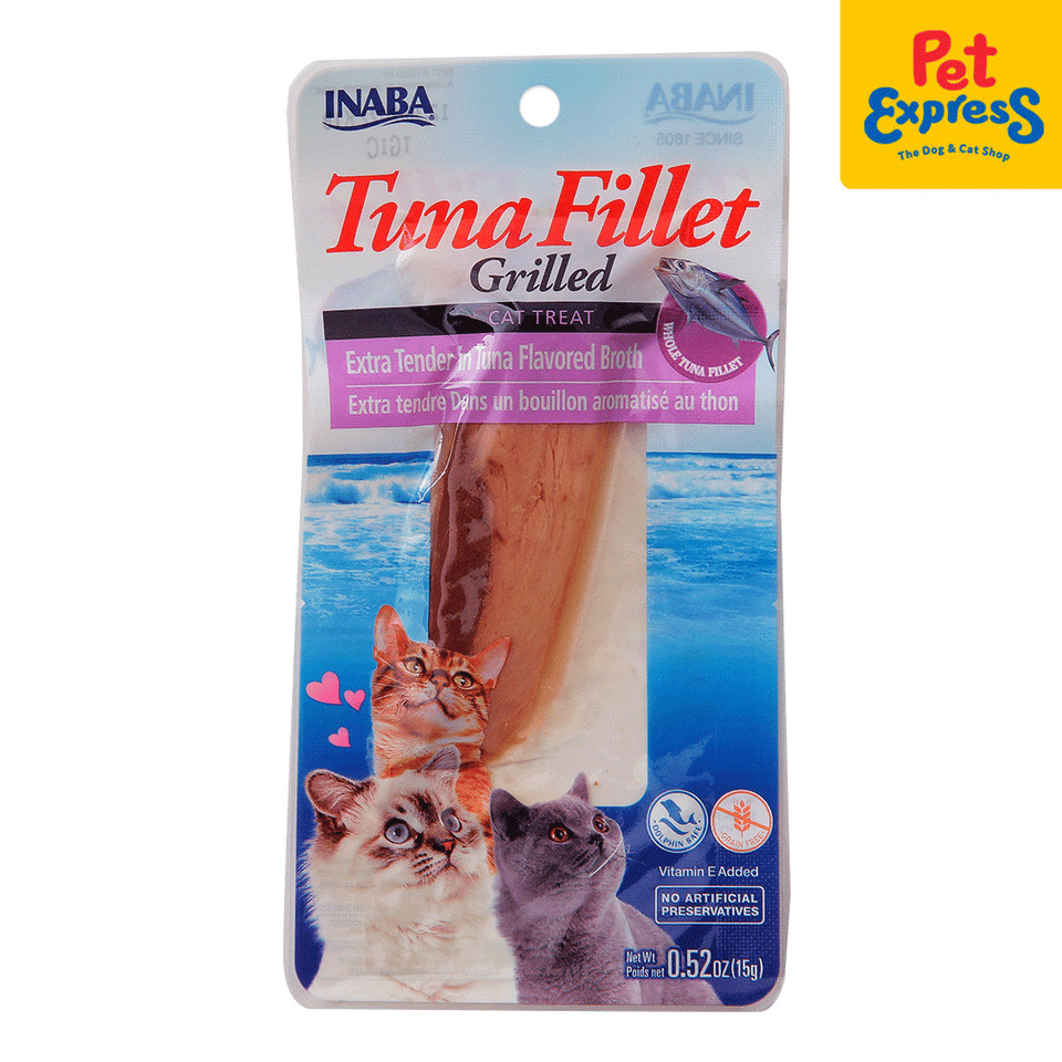 Inaba Grilled Tuna Fillet Extra Tender in Tuna Broth Cat Treats 15g ...